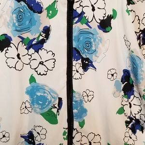 Jackets & Coats | Satin White Floral Bomber Jacket Medium | Poshmark